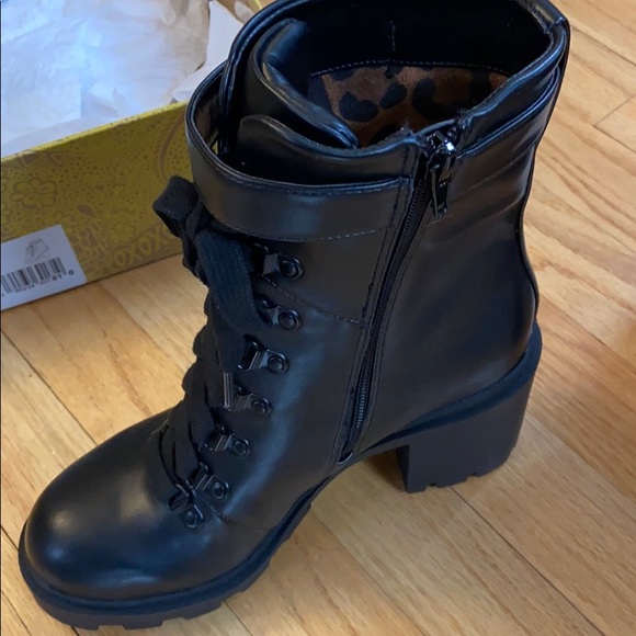 Shoes | Mix No 6 Chunky Heel Combat Boots | Poshmark